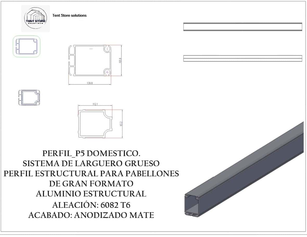 Perfiles de Aluminio - Tent Store Solutions